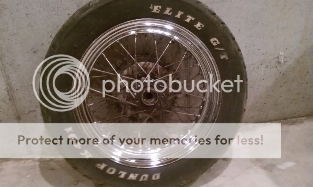 FS: Triumph rear wheel, 16" Harley drop Rim on Triumph Unit rear hub ...